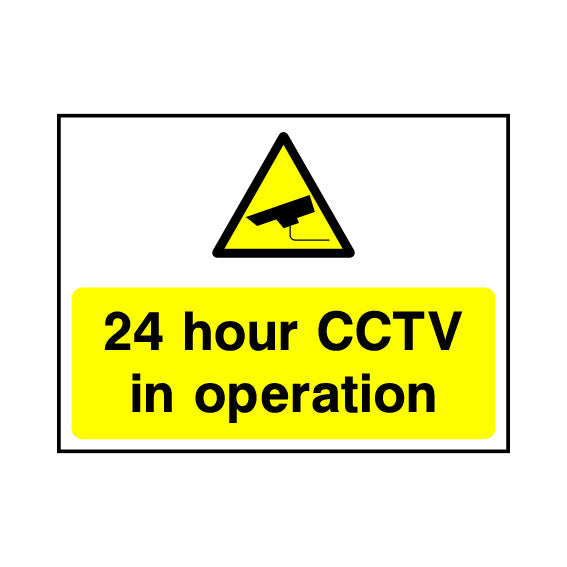 24 Hour CCTV In Operation - Security Sign | UK Safety Sign - One Printer