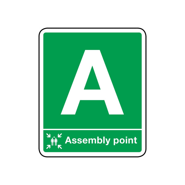 Assembly Point (A) Sign - One Printer