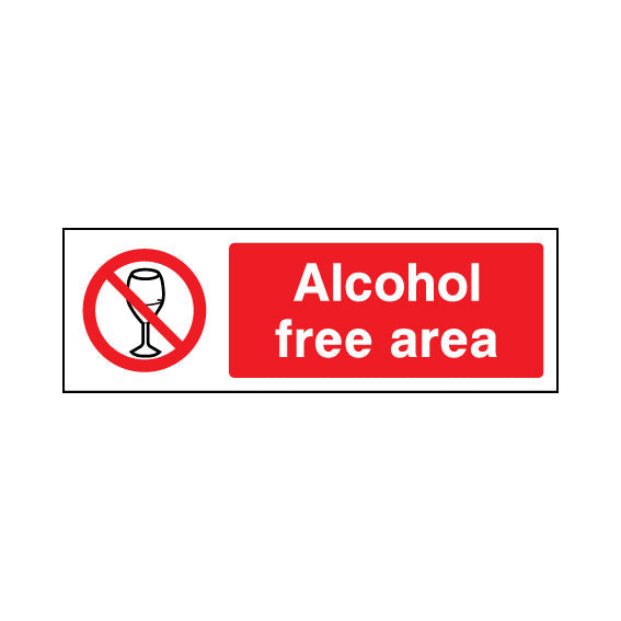 Alcohol Free Area - General Prohibition Sign | UK Safety Sign - One Printer