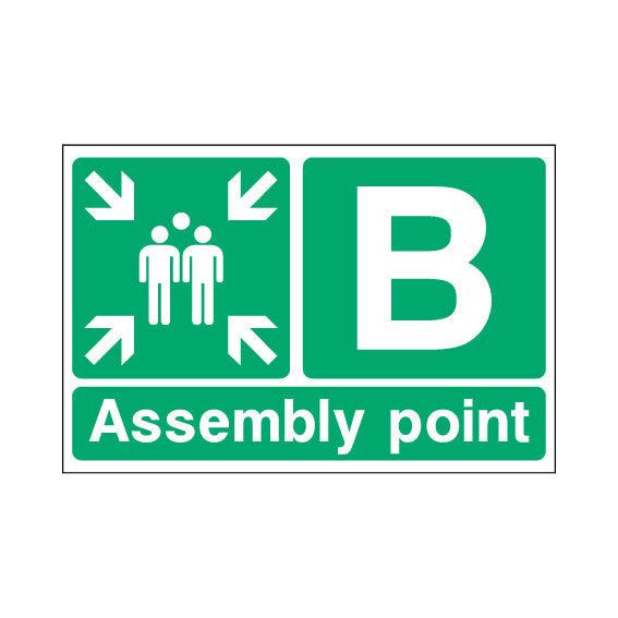 Assembly Point - B - Emergency Escape Sign | UK Safety Sign - One Printer