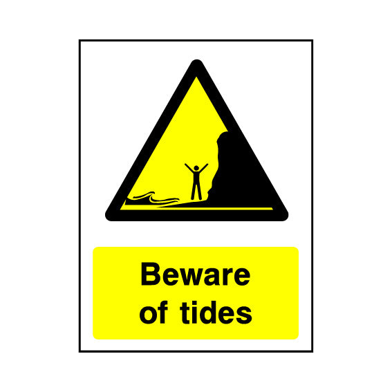 Beware Of Tides - Water Safety Sign | UK Safety Sign - One Printer
