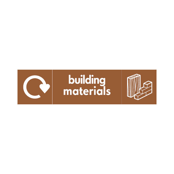 Building Materials With Icon & Recycling Symbol - Building Materials ...