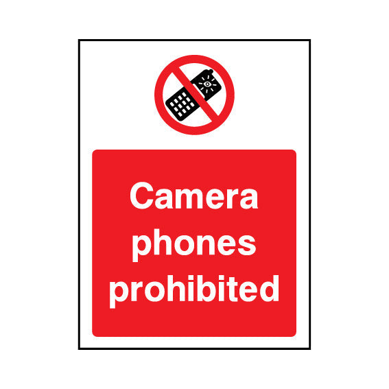 Camera Phones Prohibited - General Prohibition Sign | UK Safety Sign ...