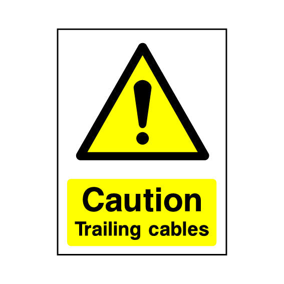 Caution - Trailing Cables - General Warning Sign | UK Safety Sign - One ...