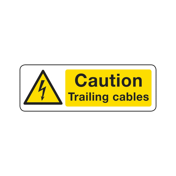 Caution Trailing Cables Sign - One Printer