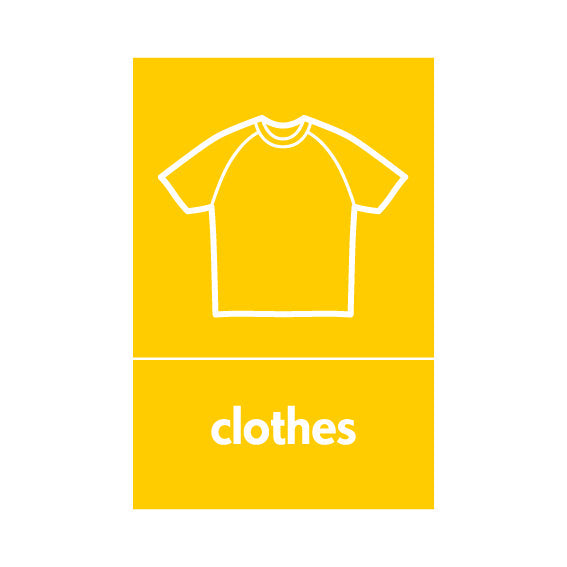 Clothes & Icon - Textiles & Clothing Recycling Sign | UK Safety Sign ...