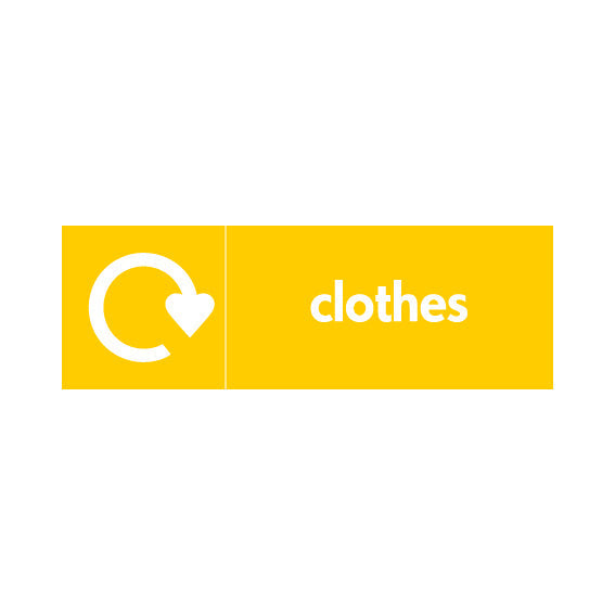 Clothes Recycling - Textiles & Clothing Recycling Sign | UK Safety Sign ...