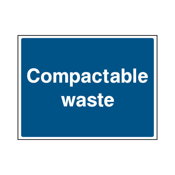 Compactable Waste - Construction Sign | UK Safety Sign - One Printer