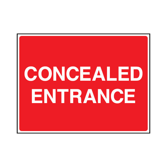 Concealed Entrance - Site Traffic Sign | UK Safety Sign - One Printer