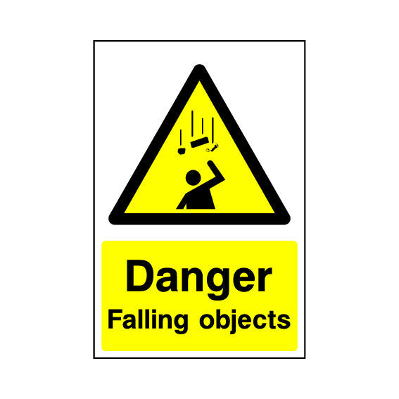 Danger - Falling Objects - Construction Sign | UK Safety Sign - One Printer