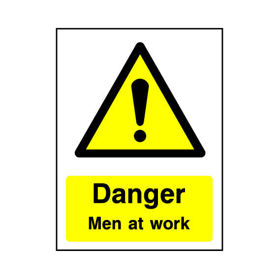 Danger - Men At Work - General Warning Sign | UK Safety Sign - One Printer