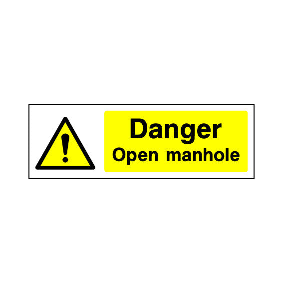 Danger - Open Manhole - Garage Signs Sign | UK Safety Sign - One Printer