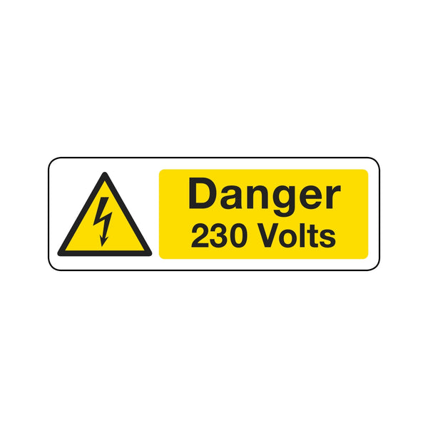 Danger 230 Volts Sign - One Printer