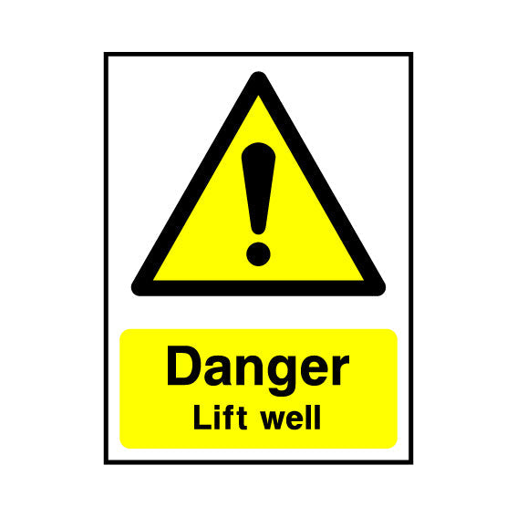 Danger Lift Well - Lift Safety Sign | UK Safety Sign - One Printer