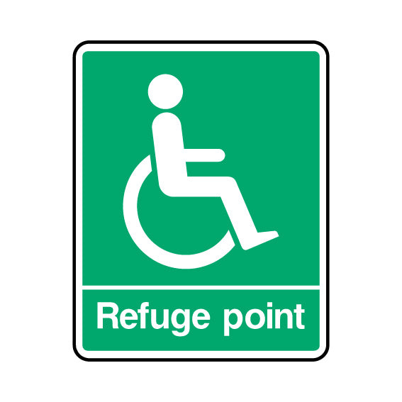 Disabled Refuge Point - DDA Act Sign | UK Safety Sign - One Printer