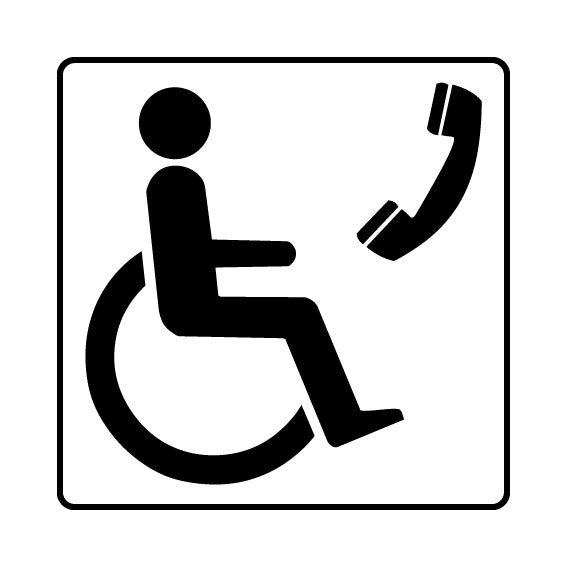 Disabled Telephone Symbol - DDA Act Sign | UK Safety Sign - One Printer