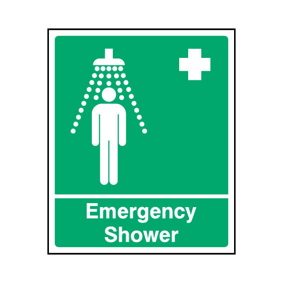 Emergency Shower - First Aid Sign | UK Safety Sign - One Printer