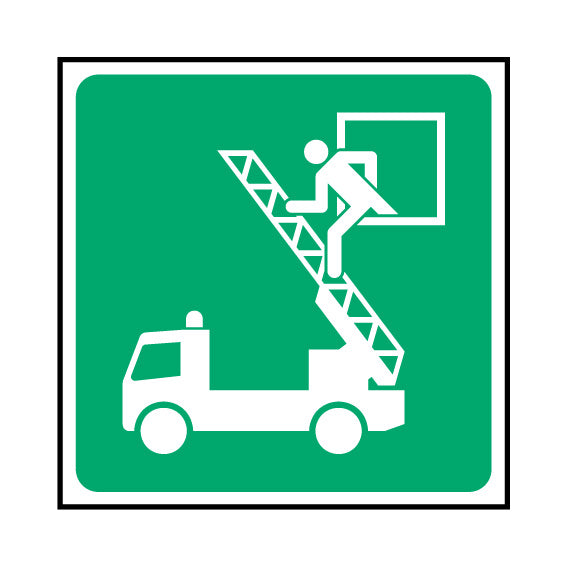 Emergency Vehicle Escape Route - Icon Only (square) - First Aid Sign ...