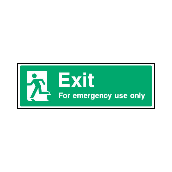 Exit - For Emergency Use Only - Emergency Escape Sign | UK Safety Sign ...