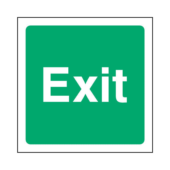 Exit (square) - Emergency Escape Sign | UK Safety Sign - One Printer