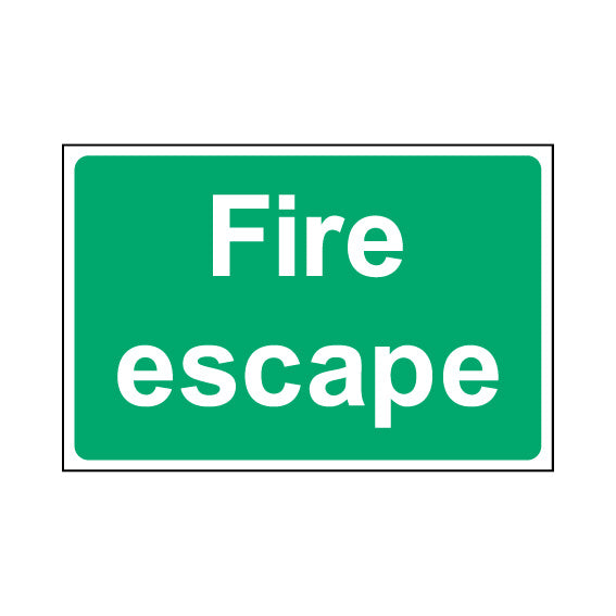 Fire Escape - Emergency Escape Sign | UK Safety Sign - One Printer