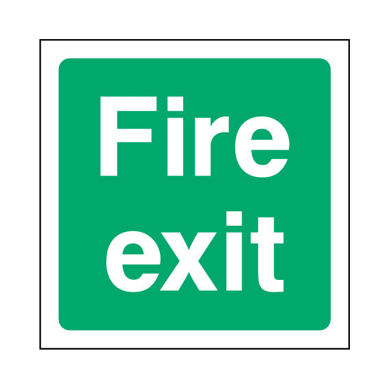 Fire Exit (square) - Emergency Escape Sign | UK Safety Sign - One Printer