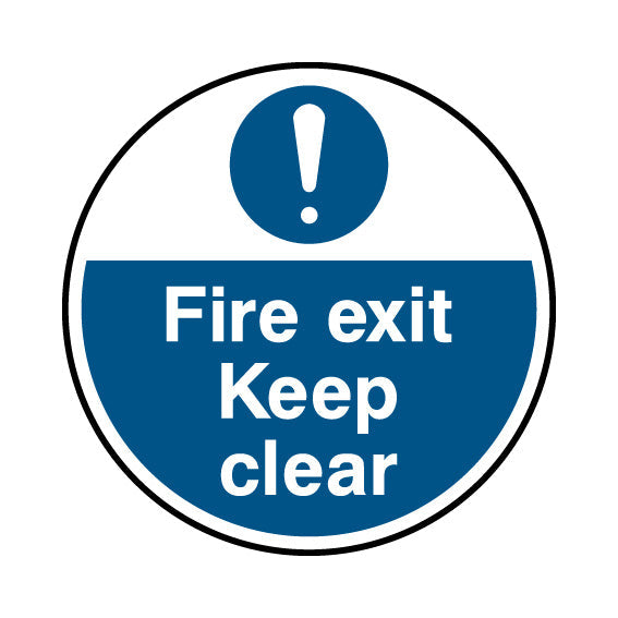 Fire Exit Circle Icon - Floor Graphics Sign | UK Safety Sign - One Printer