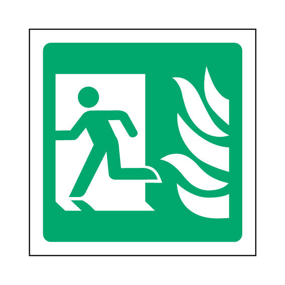 Fire Exit Left - Icon Only - Emergency Escape Sign | UK Safety Sign ...