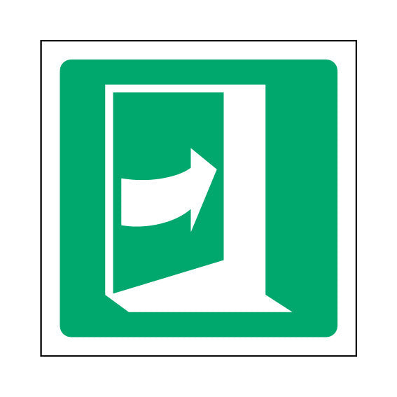 Fire Exit Right V2 - Icon Only - Emergency Escape Sign | UK Safety Sign ...
