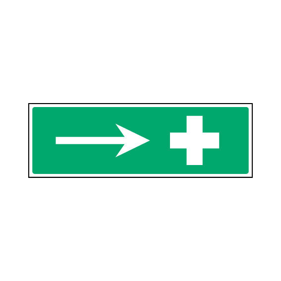First Aid Arrow Right - First Aid Sign | UK Safety Sign - One Printer