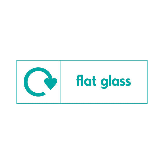 Flat Glass Recycling - Glass Recycling Sign | UK Safety Sign - One Printer