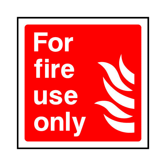 For Fire Use Only - Fire Equipment Sign | UK Safety Sign - One Printer