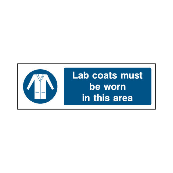 Lab Coats Must Be Worn In This Area - Protective Clothing Sign | UK ...