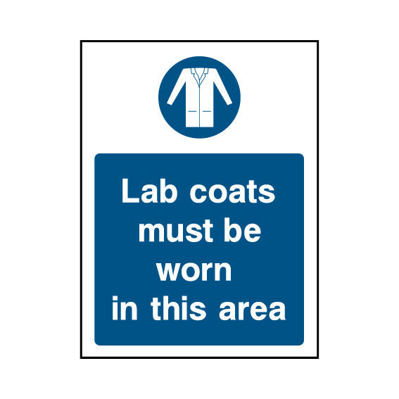 Lab Coats Must Be Worn In This Area - Protective Clothing Sign | UK ...