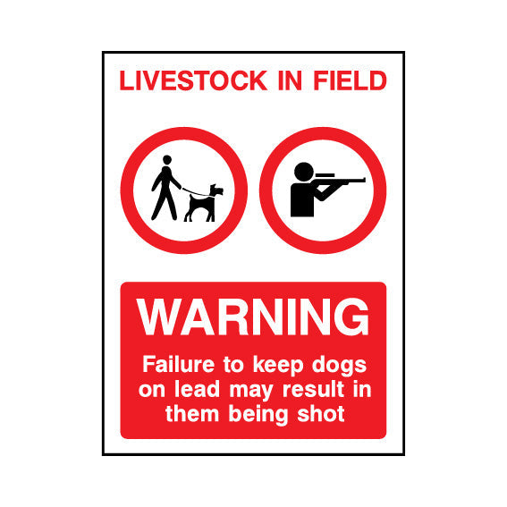 Livestock In Field - Warning - Keep Dogs On Lead - Countryside ...