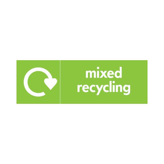 Mixed Recycling - Mixed Recyclables Sign | UK Safety Sign - One Printer