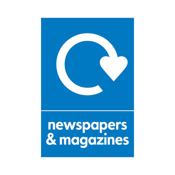 Newspapers & Magazines Recycling - Paper Recycling Sign | UK Safety ...