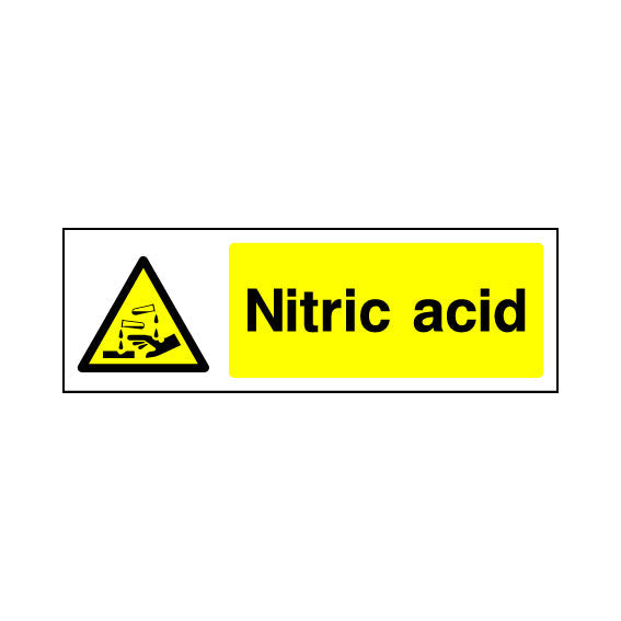 Nitric Acid - Chemical Danger Sign | UK Safety Sign - One Printer