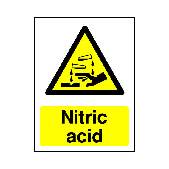 Nitric Acid - Chemical Danger Sign | UK Safety Sign - One Printer