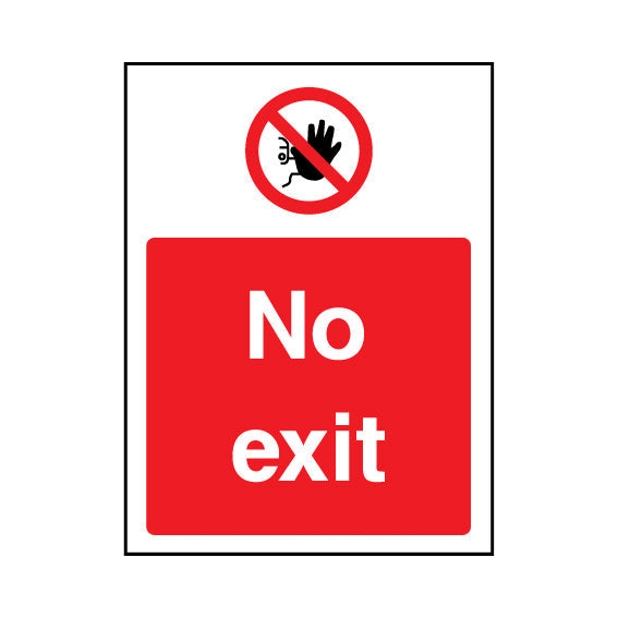 No Exit - Access Restricted Sign | UK Safety Sign - One Printer