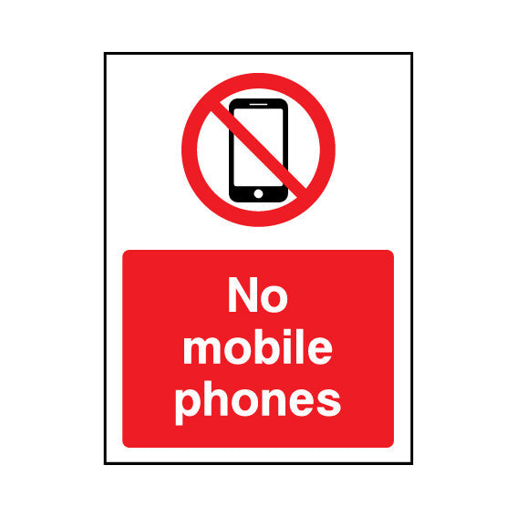 No Mobile Phones - General Prohibition Sign | UK Safety Sign - One Printer