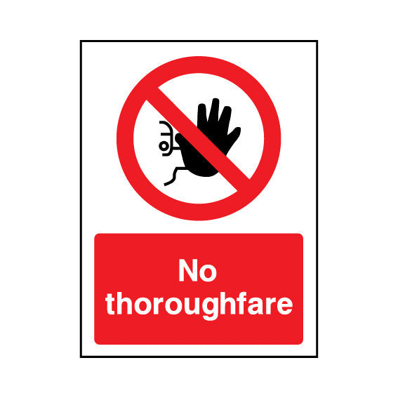 No Thoroughfare - Access Restricted Sign | UK Safety Sign - One Printer