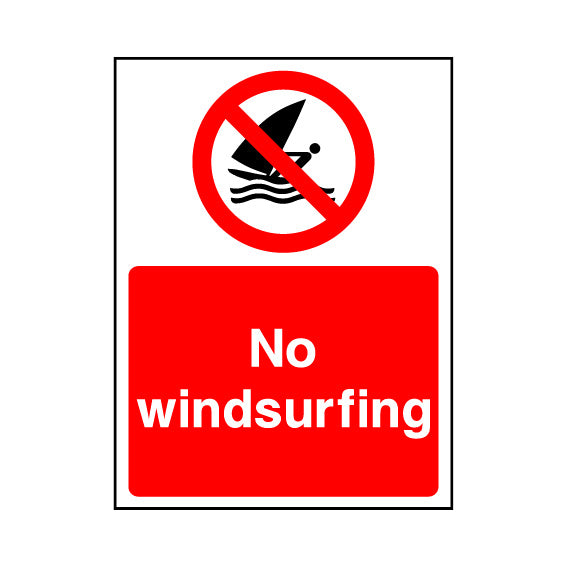 No Windsurfing - Water Safety Sign | UK Safety Sign - One Printer