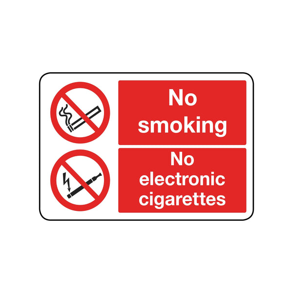 No Smoking - No Electronic Cigarettes Sign - One Printer