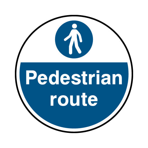 Pedestrian Route Circle - Floor Graphics Sign | UK Safety Sign - One ...