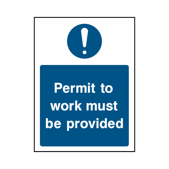 Permit To Work Must Be Provided - Machinery & General Sign | UK Safety ...