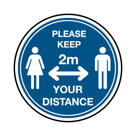 Please Keep 2m - Your Distance Circle - Floor Graphics Sign | UK Safety ...