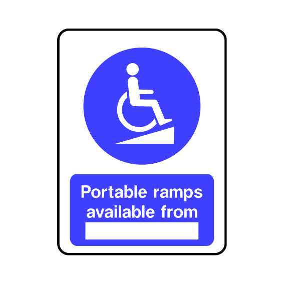 Portable Ramps Available From - DDA Act Sign | UK Safety Sign - One Printer