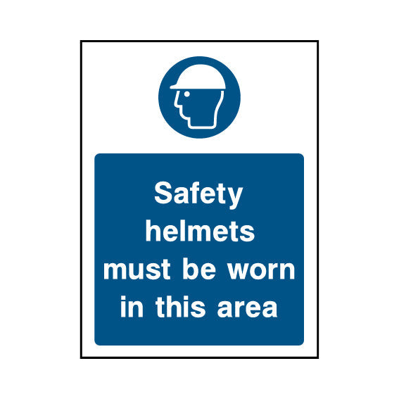 Safety Helmets Must Be Worn In This Area - Personal Protective ...