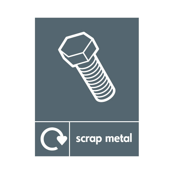 Scrap Metal & Icon Recycling - Metals Recycling Sign | UK Safety Sign ...